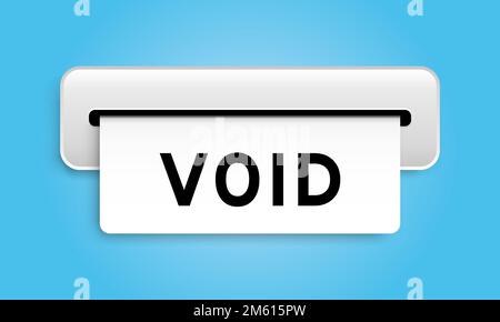 White coupon banner with word warranty from machine on blue color ...