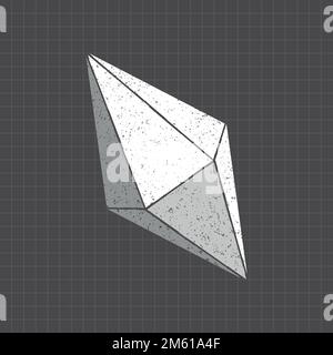 3D hexagonal bipyramid on a black background vector Stock Vector Image ...