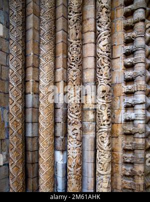This artwork features intricate pillar designs from Persia and India ...