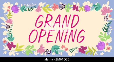 Inspiration showing sign Grand Opening. Business concept Ribbon Cutting ...
