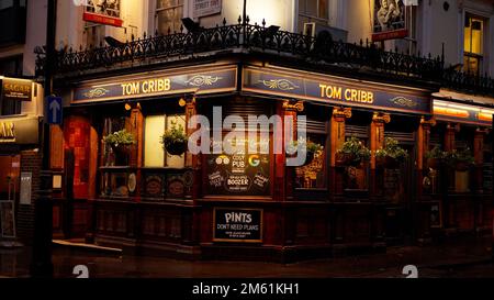 Beautiful Tom Cribb Pub in London - LONDON, UK - DECEMBER 20, 2022 ...