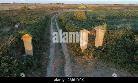 The surviving Gates of SS Lager Sylt on Alderney, in the Channel ...