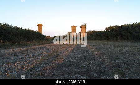 The gates of SS Lager Sylt on Alderney the most western SS ...