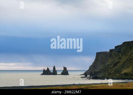 View of the landscape around Dyrhólaey Lighthouse, South Iceland Stock ...