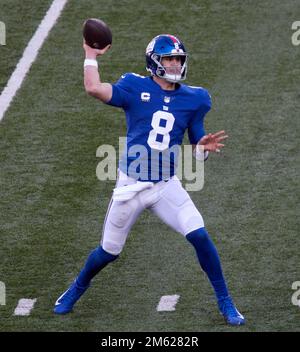 Indianapolis Colts quarterback Daniel Jones (17) talks with wide ...