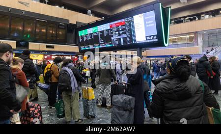 Rail station is seen to be busy as many people travel over the ...