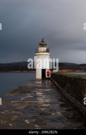 Scottish Lighthouse on a cold winter morning Stock Photo - Alamy