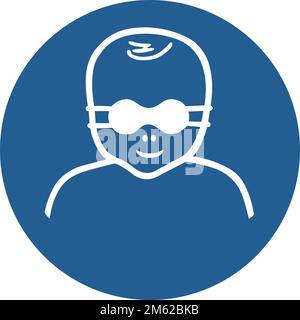 ISO 7010 M025 – Protect infants' eyes with opaque eye protection Stock ...