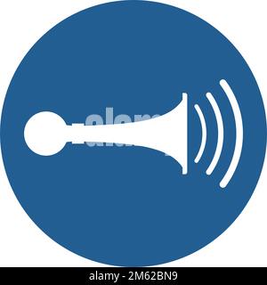Notice Sound Your Horn Symbol Sign On White Background Stock Vector ...