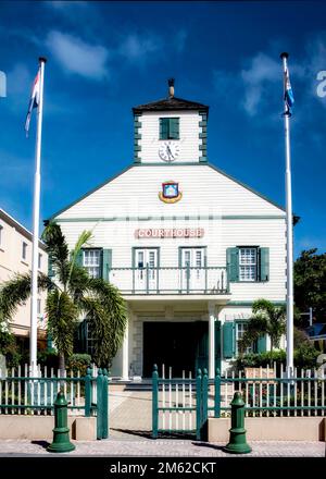 The Old Courthouse in Philipsburg St. Maarten. First built in 1793 ...