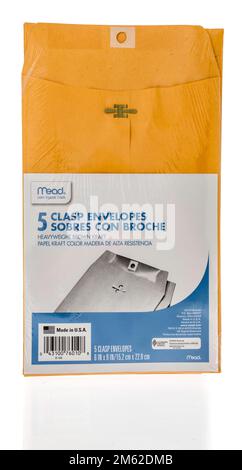 Winneconne, WI - 28 November 2022: A package of Vans off the wall shoebox on an isolated ...