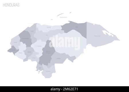 Honduras political map of administrative divisions Stock Vector Image ...