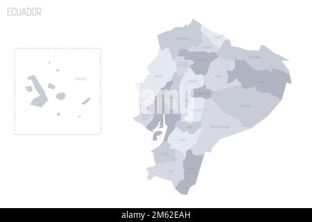 Ecuador political map of administrative divisions - provinces. Flat ...