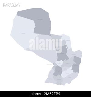 Paraguay political map of administrative divisions - departments and ...