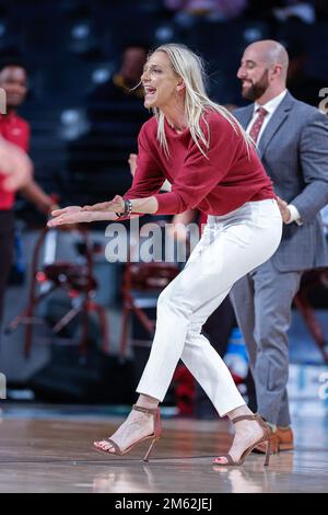 Florida State head coach Brooke Wyckoff looks on during the second half ...