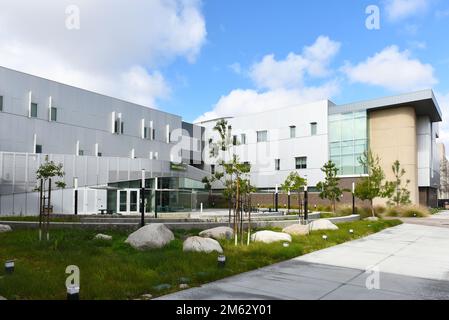HUNTINGTON BEACH, CALIFORNIA - 01 JAN 2023: Campus Map in the quad of ...
