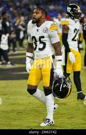 Baltimore Ravens' Arthur Maulet in action during an NFL football game ...