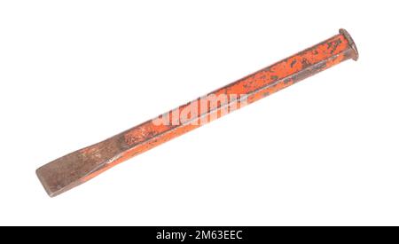 Old grungy chisel for stone works, isolated Stock Photo - Alamy