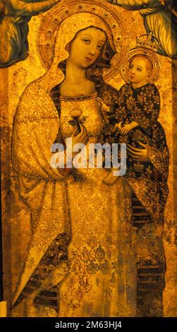 Ancient Virgin Mary Painting Seville Cathedral Seville Andalusia Spain ...