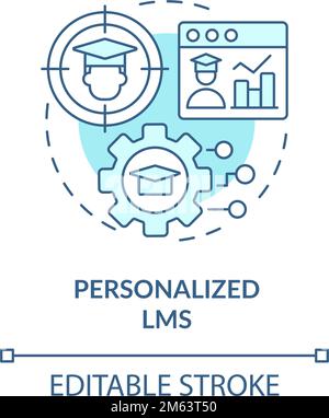 Vector Flat Blue Concept of LMS Stock Vector Image & Art - Alamy