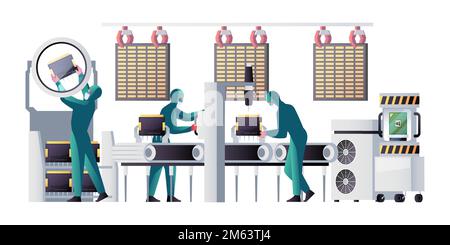 Semiconductor circuit boards. Hardware computer components microchip diodes motherboard ...