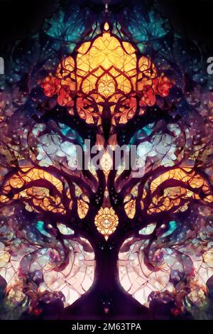 beautiful ornamental tree, digital art Stock Photo - Alamy