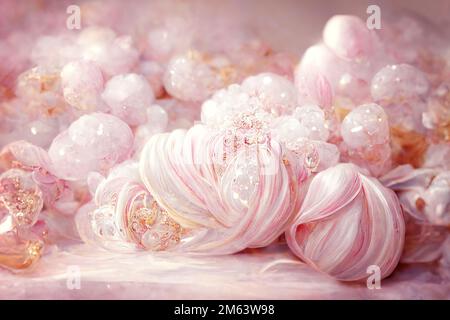 Rose quartz mineral background. Digital art Stock Photo - Alamy