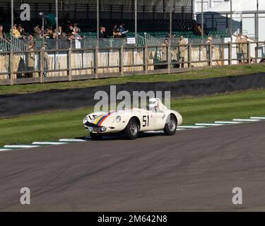 Nigel Winchester drives a 1955 AC Ace-Bristol in the Madgwick Cup at ...