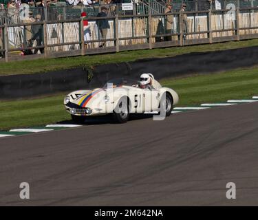 Nigel Winchester drives a 1955 AC Ace-Bristol in the Madgwick Cup at ...