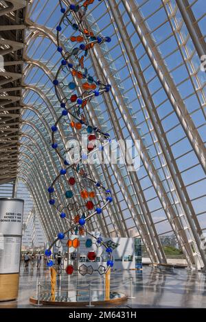 Giant Structure Representing the Helical Shape of Dna Stock Photo - Alamy
