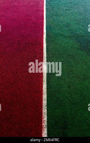 White dividing line between two areas of the sports field Stock Photo ...