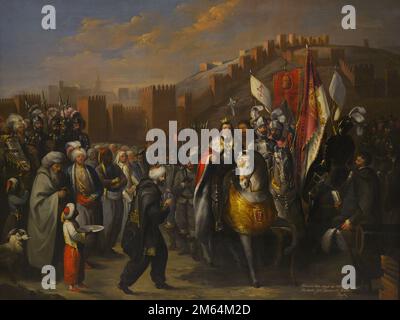 The Conquest of Almeria. Surrender of the keys of Almeria by the ...