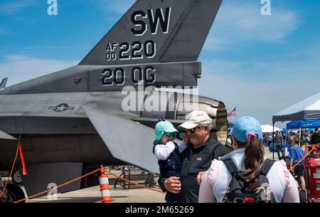 Airshow attendees pose during the Shaw Air and Space Expo at Shaw Air ...