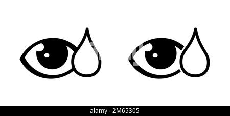 Eyedropper. Cartoon eye with eye drops, ophthalmology. Medical eye ...