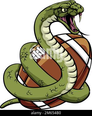 Snake American Football Sports Team Animal Mascot Stock Vector Image ...