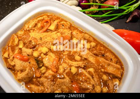 Homemade Ox stripe callos ready for serving Stock Photo - Alamy