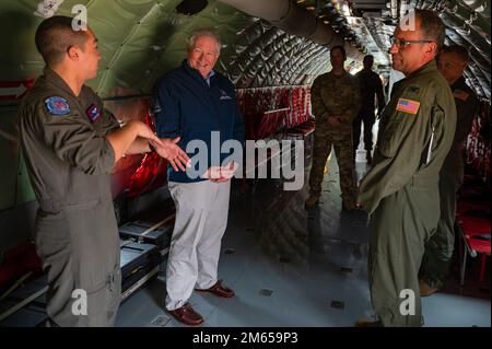 Col. Nate Vogel, 22nd Air Refueling Wing commander, gives opening ...