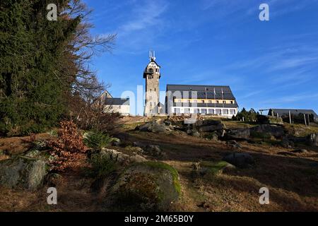 Kralovka lookout tower in the Jizera Mountains , January 1st, 2023 (CTK ...
