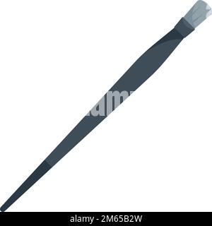 Paintbrush icon flat vector. Nib tool. Writing pencil Stock Vector ...