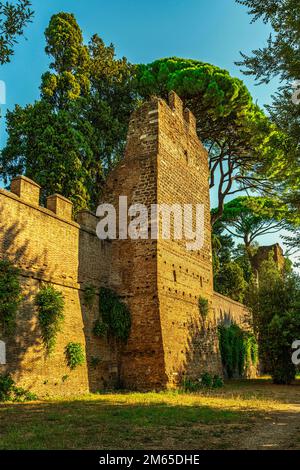 Well preserved parts of walls dating from 271-275 AD. built by the ...