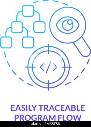 Easily traceable program flow concept icon Stock Vector Image & Art - Alamy