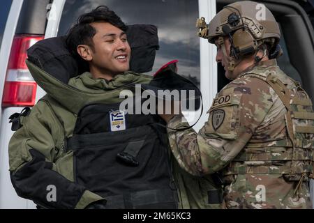 1st Lt. Ian Roxas, an explosive ordnance disposal officer with 764th ...