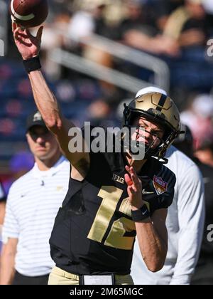 Purdue quarterback Austin Burton during a football drill at an NFL Pro ...