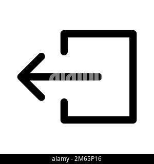 Logout pixel perfect white linear ui icon for dark theme Stock Vector ...