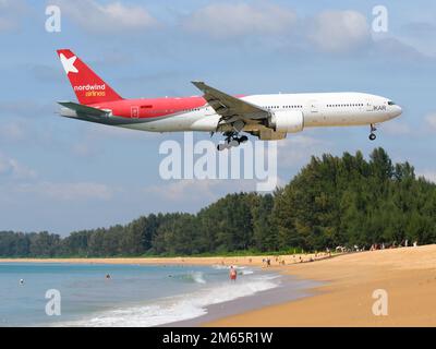 Ikar Pegas Fly airline Boeing 777-200ER aircraft with Nordwind Airlines ...