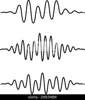 Sound Wave Graph, Equalizer Sinusoid. Flat Vector Icon illustration ...