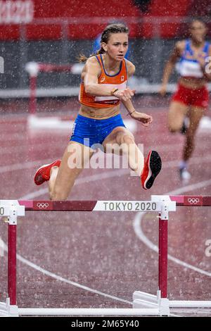 TOKYO - Femke Bol in the 400-meter hurdles at the World Athletics ...