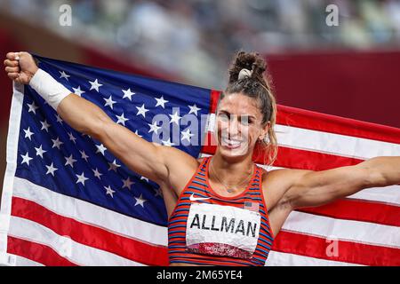 Valarie Allman (USA) Olympic Champipn wins the Women's discus at the ...
