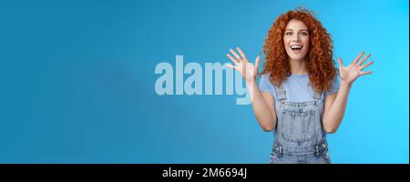 Confident happy charismatic ginger girl blue eyes freckles helpful ...