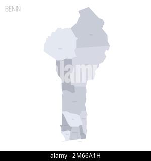 Benin political map of administrative divisions Stock Vector Image ...